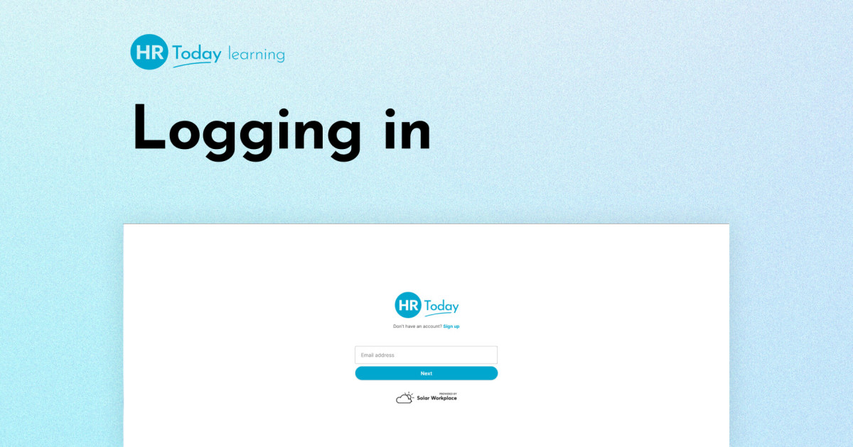 Logging in - HR Today for Employees - EQ Consultants