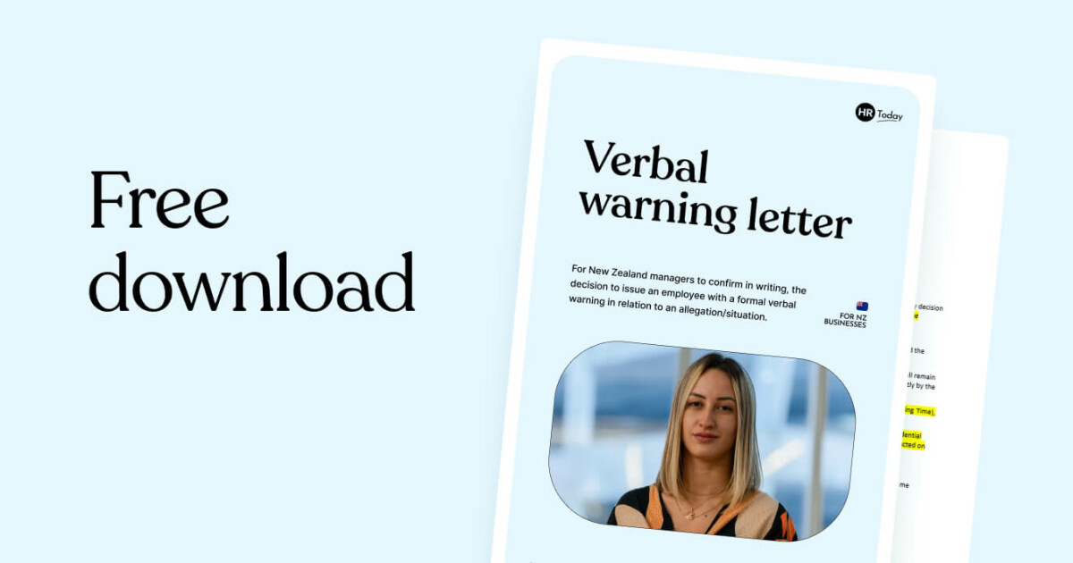 Verbal Warning Letter Template [Free Download] NZ - EQ Consultants