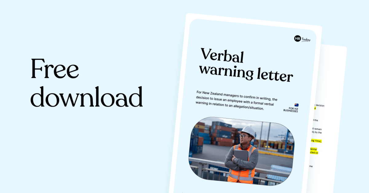 Verbal Warning Letter Template [Free Download] NZ - EQ Consultants